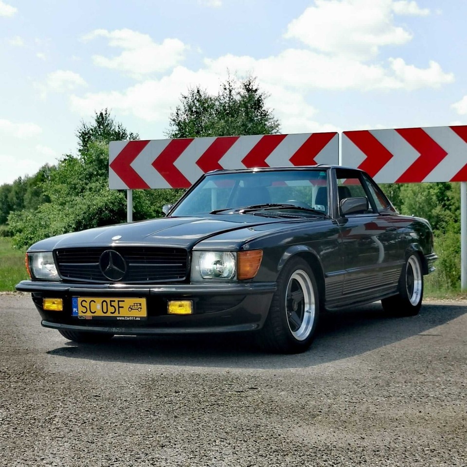 Mercedes SL R107 C107 AMG look front bumper spoiler / lower splitter | eBay