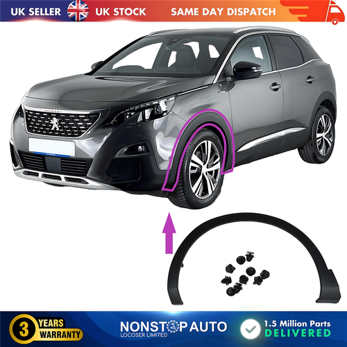 Wheel Arch Moulding Trim Front Left For PEUGEOT 3008 2016 on 98252889XT ...