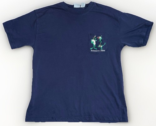 Michigan J Frog WB 1995 Blue Pocket Embroidered T Shirt Acme Clothing ...