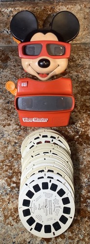 Mickey Mouse VIEW MASTER 3D Vintage Viewer Lot 27 Discs | eBay