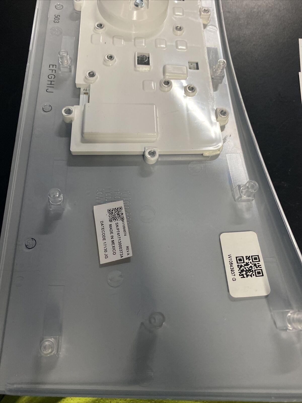 Kenmore Whirlpool Washer Interface Assembly Part # W11035071 REV ...