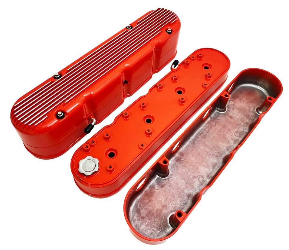 GM LS Valve Covers Aluminum Hidden Coils Finned Top 2 Piece Design ...