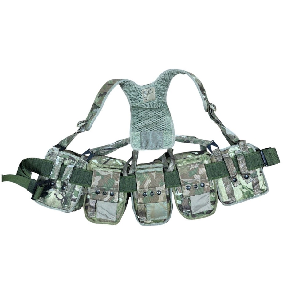 British Army MTP PLCE Webbing Set Belt, Yoke Ammo + Utility Pouches | eBay