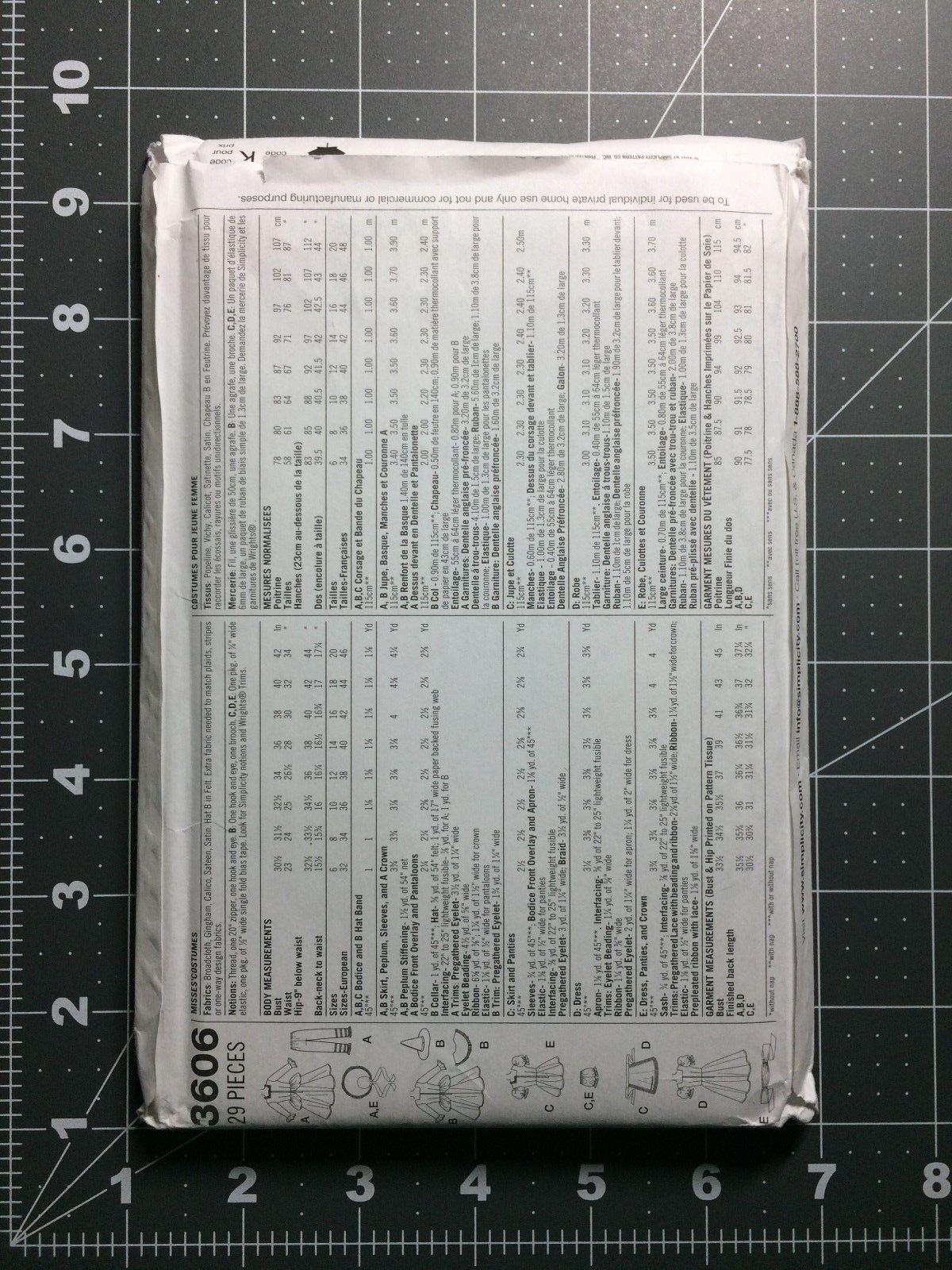 Simplicity #3606 ~ Pattern Maid Witch Apron Dress ~ Misses 6 8 10 12 ...