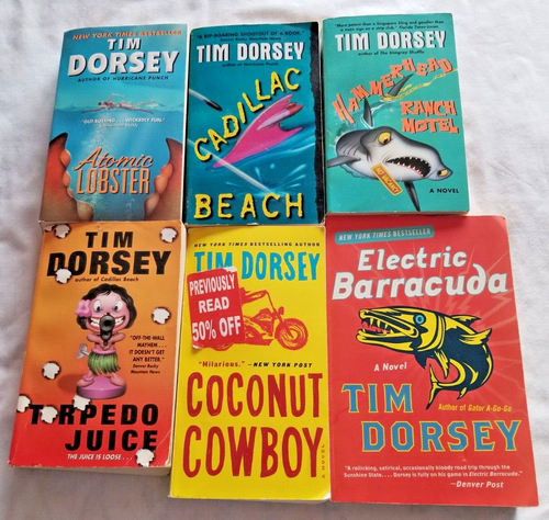 Tim Dorsey Paperback Lot Of 6 Serge Storms Coleman Atomic Lobster ...