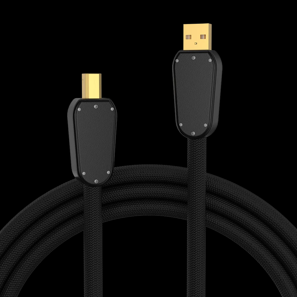 High-End Pure Silver USB A to B Hifi Audio Cable USB 2.0 Interconnect ...