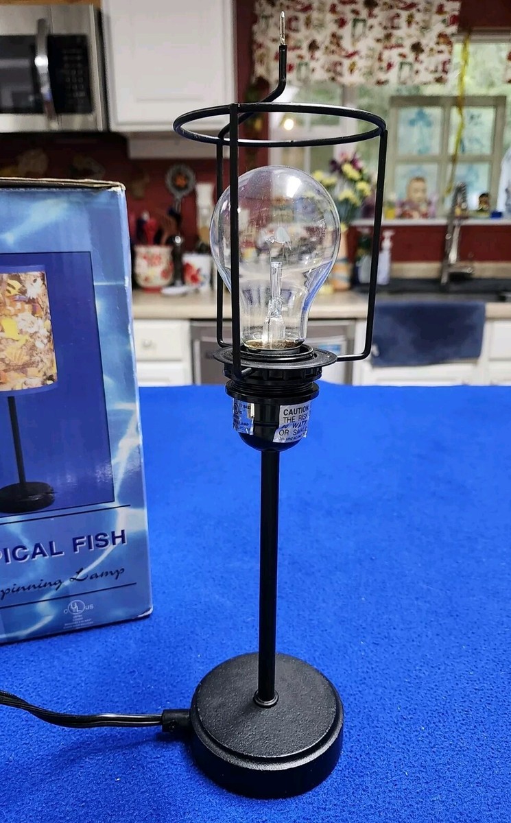 Rotating Fish Table Lamp New Lilac Magenta Jellyfish Lamp, Fresh Out