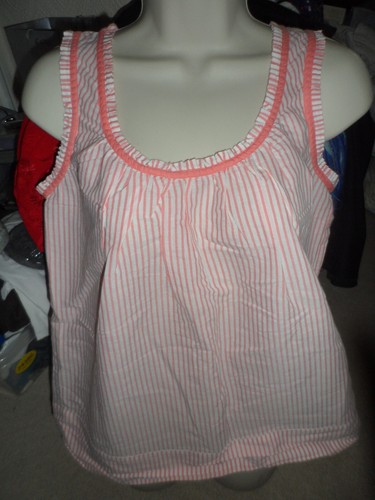 Ladies Girls Size 8 French Connection White Coral Pink Sleeveless ...