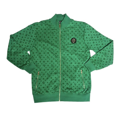 Avenue George V Paris Monogram Full Zip Hoodie Sweater Green Medium | eBay