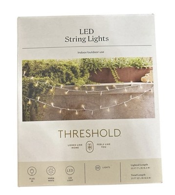Threshold LED String Lights - White Wire | eBay