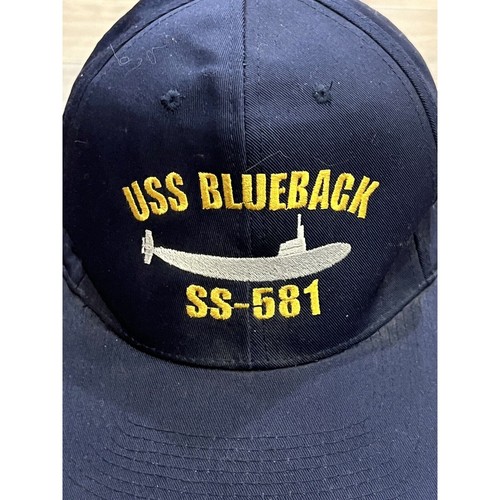 Vintage TC Mens Navy USS Blueback SS-581 Submarine Adjustable Snapback ...