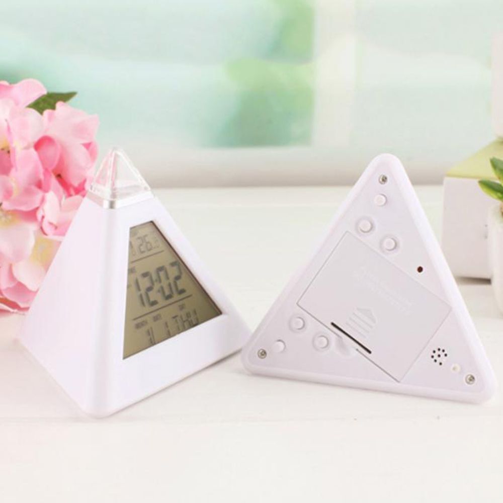 With Night Light Number Clock Thermometer Meter Alarm Clock Bedside ...