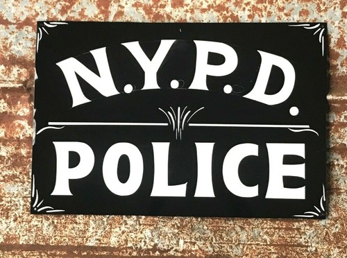 Vintage Hand Painted NYPD POLICE STATION Department Sign New York ...