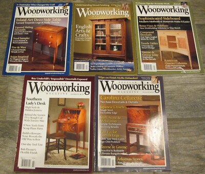 Set of 5 Woodworking Furniture Home DIY Projects Magazines Desks ...