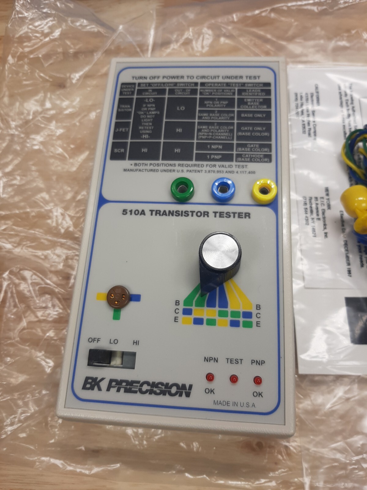 BK PRECISION 510A transistor tester NPN PNP identification *READ* | eBay