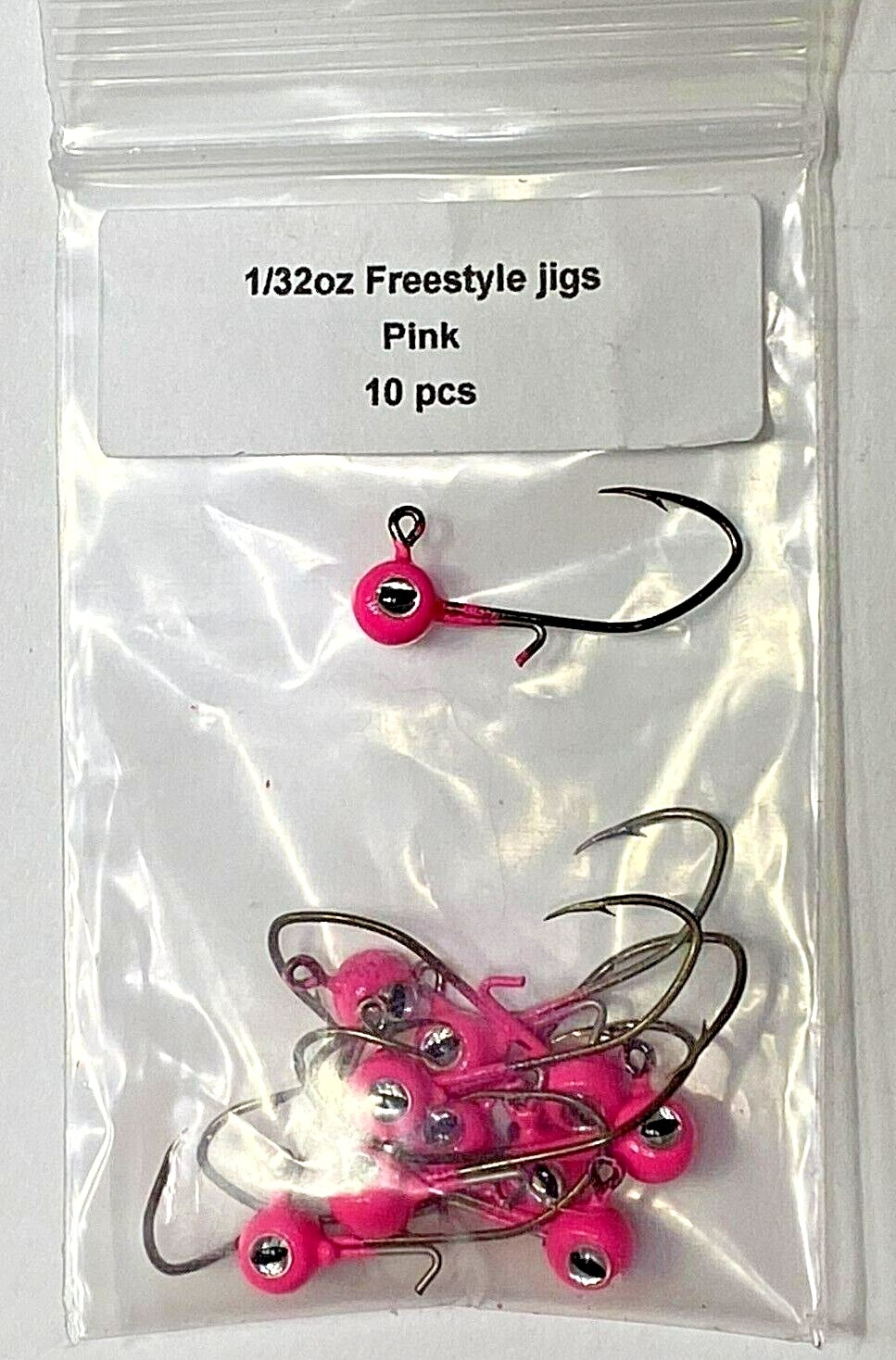 10pcs 1/32oz freestyle jig heads painted different colors | eBay