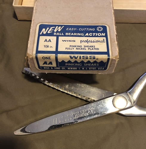 WISS Vintage Pinking Shears Scissors Model AAMade in Newark, NJ USA ...