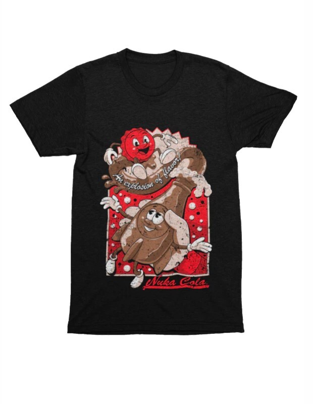 Fallout 4 76 New Vegas Nuka Cola Cappy & Bottle Vintage Ad T-Shirt ...