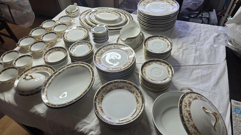 Krautheim Selb Bavaria 105pc Fine China Set Fruit Garland Floral Gold ...