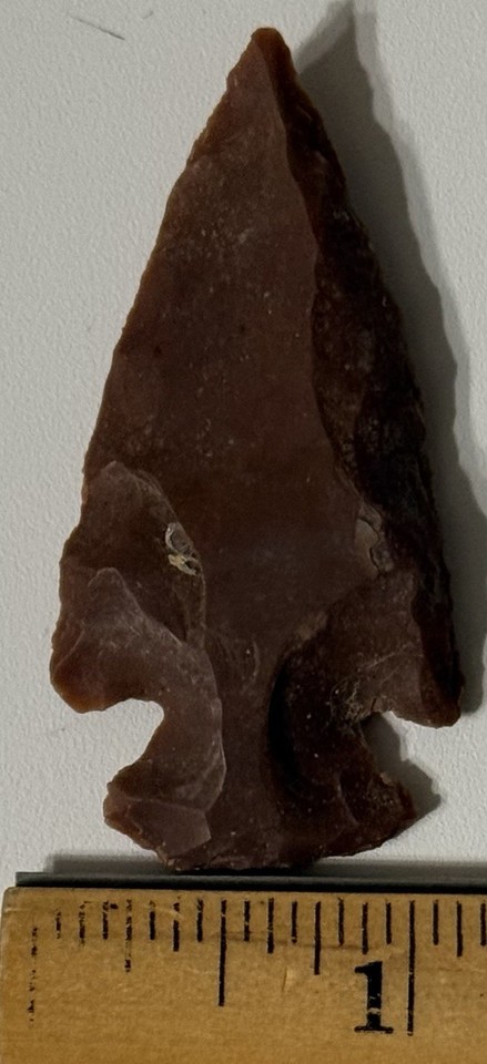 Authentic 2" Arrowhead Side-Notched Point – Red Jasper – North Carolina ...