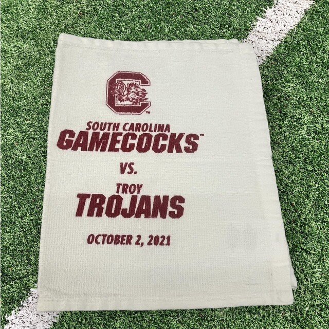 South Carolina Gamecocks Football 2021 vs Troy Trojans Rally Game Towel ...