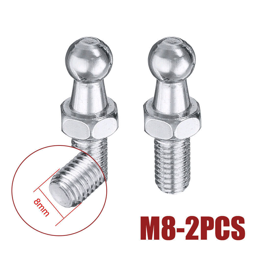 2X M8 10mm Car Boot Bonnet Gas Strut End Fitting Connector Ball Pin ...