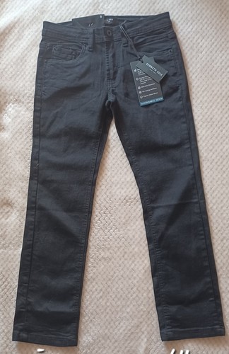 Boys Kenneth Cole Straight Cut Stretch Slim Fit Black Denim Jeans Size ...