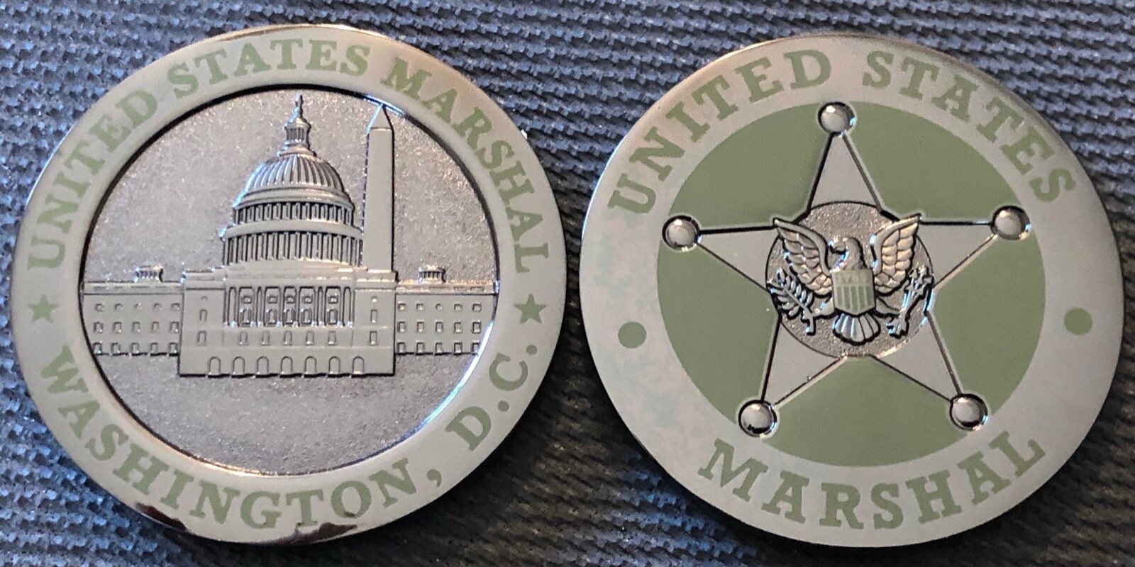 USMS Washington DC Marshal TacticalBLACK 1.75in version coin | eBay