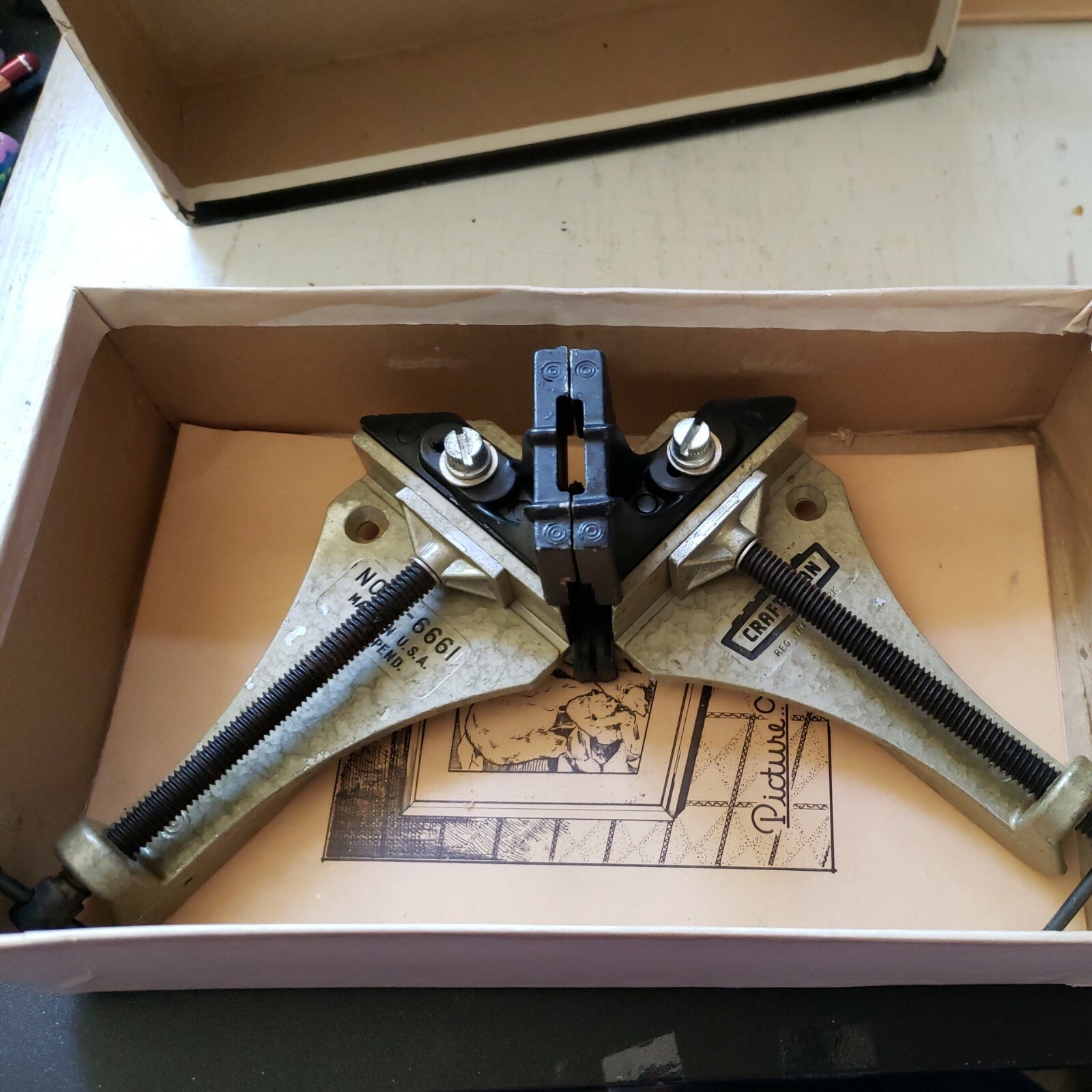 Vtg. Craftsman 45° Miter Box & Corner Clamp-No.9-6661-Price / Condition ...