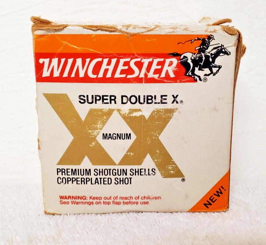RARE Vintage Winchester Super XX Magnum 12 Gauge 4 Shot Empty Ammo Box ...