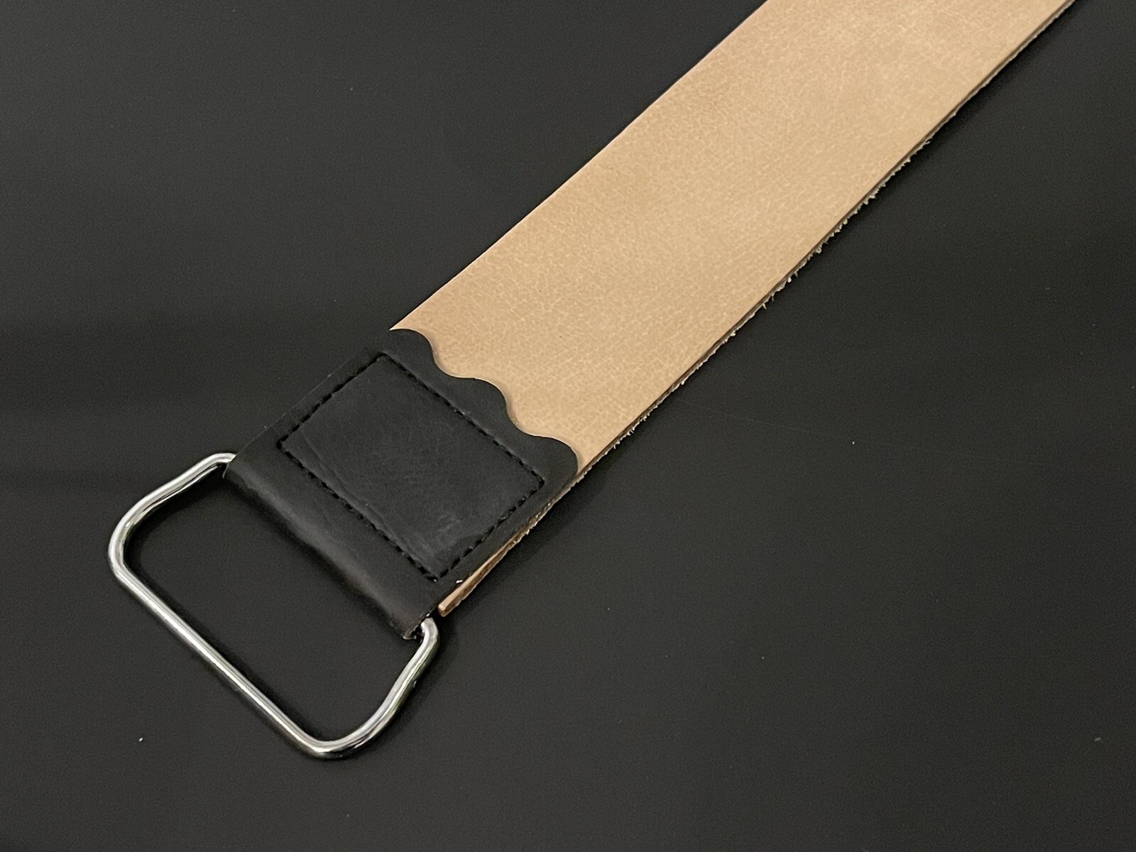 Genuine Leather Sharpening Strop Belt For Barber Straight Razors ...