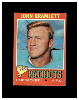1971 Topps New England Patriots Football Card #223 John Bramlett | eBay