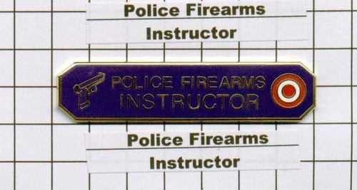 Police Department Firearms Instructor Citation Bar Blue EBay