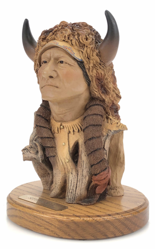 Stephen Herrero Sitting Bull Bust Statue Signed Limited Edition 11 ...