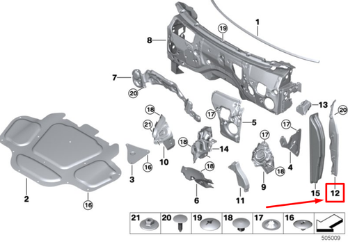 NEW BMW X5 G05 REAR LEFT SIDE PANEL SEALING 51487214653 7214653 ...