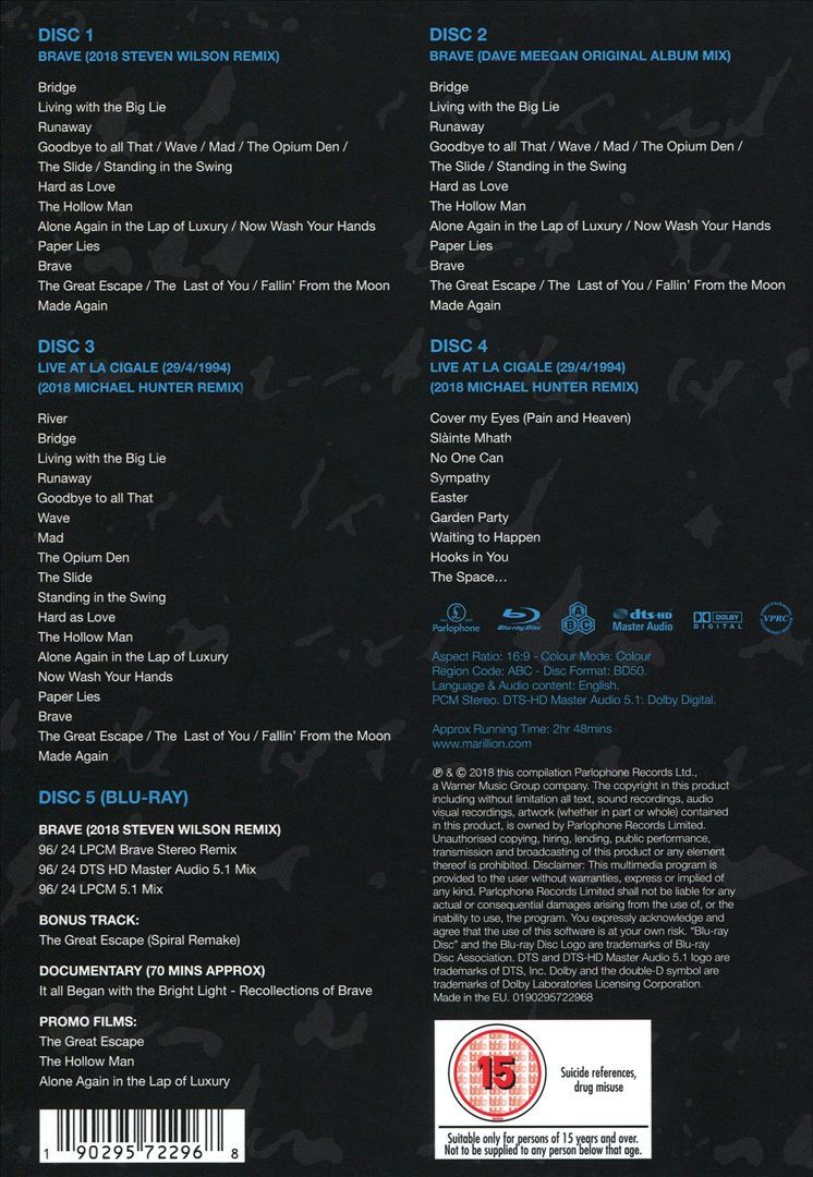 MARILLION - BRAVE [DELUXE VERSION] NEW CD 190295722968| eBay