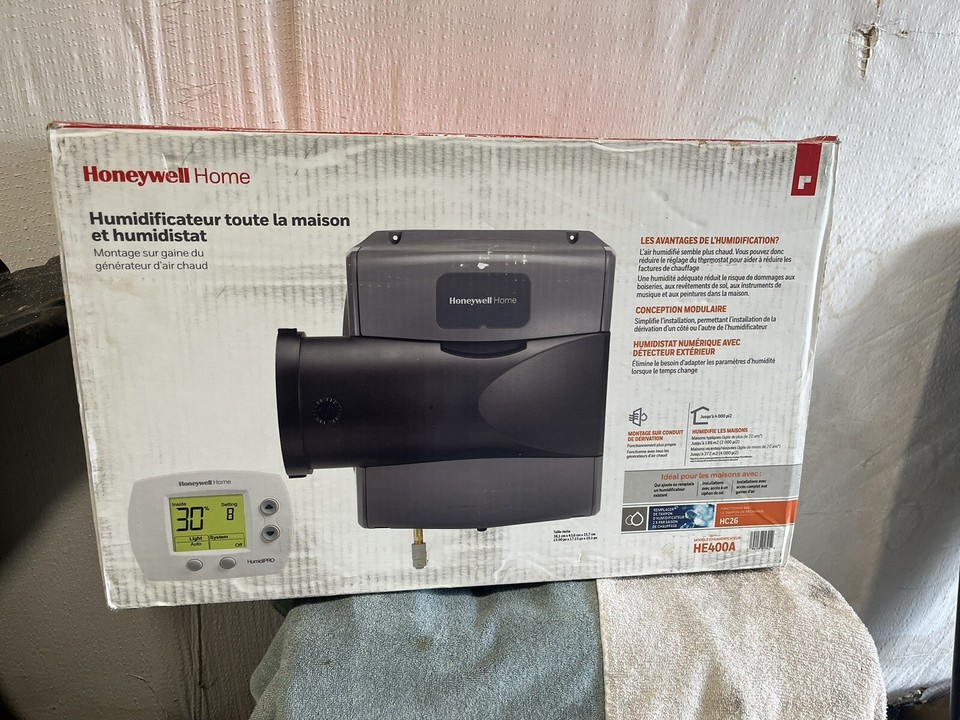 Honeywell Home HE400A Whole House Humidifier and Digital Humidistat ...