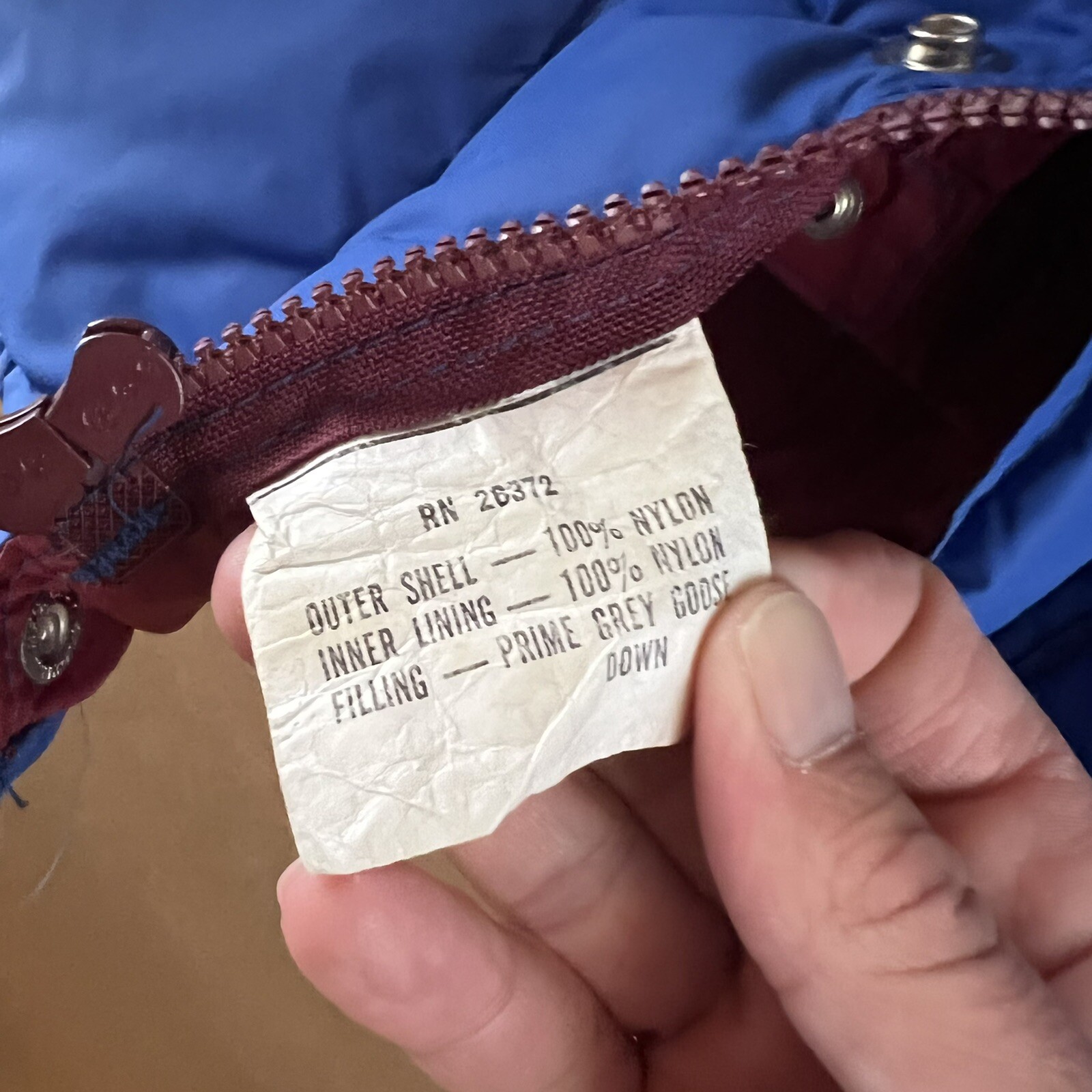 VTG 80s Ascente Grey Goose Down Puffer Ski Jacket Blu… - Gem