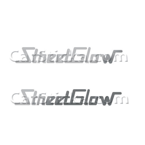 2 of 8" StreetGlow Chrome car truck window bumper vinyl sticker decal ...