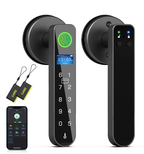 Smart Door Knob Lock with Display Screen, Fingerprint Keyless Entry ...