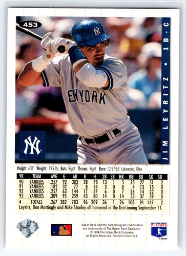 1994 Collector's Choice #453 Jim Leyritz | eBay