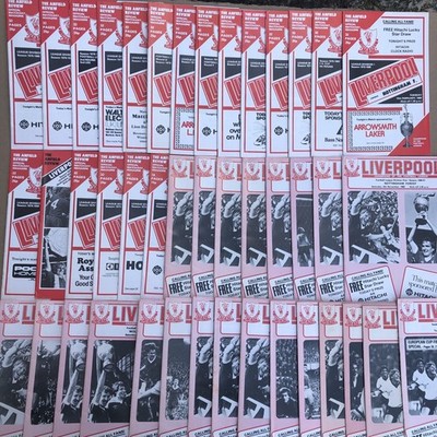 COLLECTION OF LIVERPOOL FC FOOTBALL PROGRAMMES | eBay UK