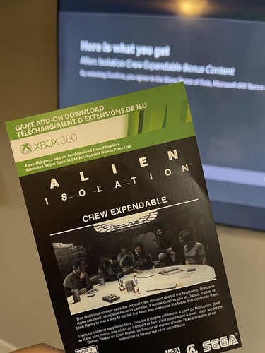 Alien Isolation Crew Expendable Bonus (Xbox 360) 10086680713 | eBay