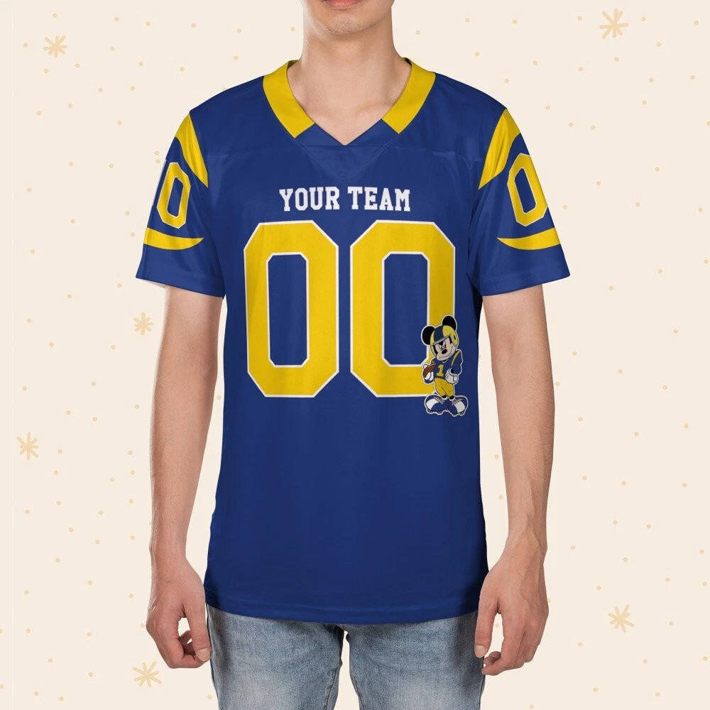 Custom Disney Mickey Super Star Ram Sport Blue Football, Magic Kingdom ...