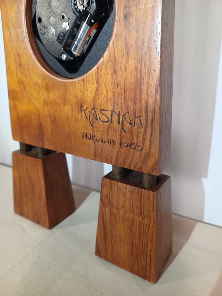 Handmade Wood Prairie Style Desk Clock KASNAK Designs, Germany: 1990 ...