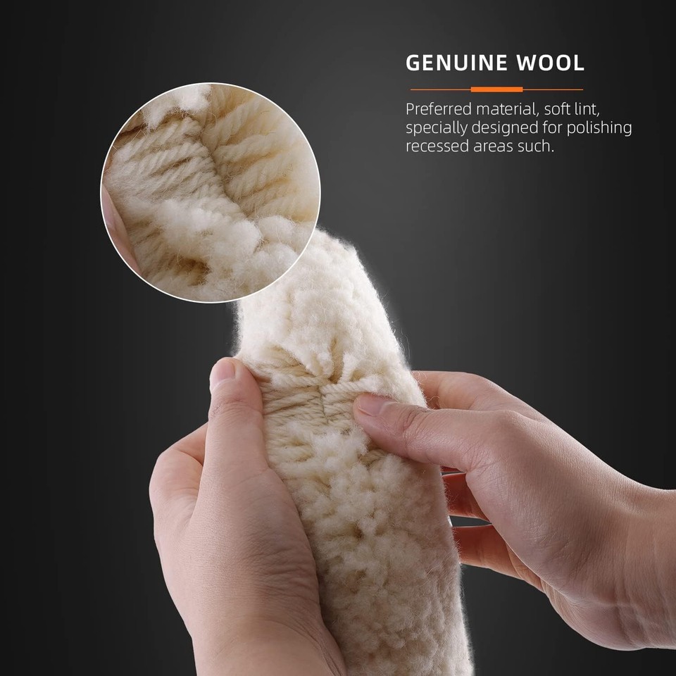 Double Side Wool Buffing Pad Natural Polishing Pad 5/8-11 Thread 2 ...