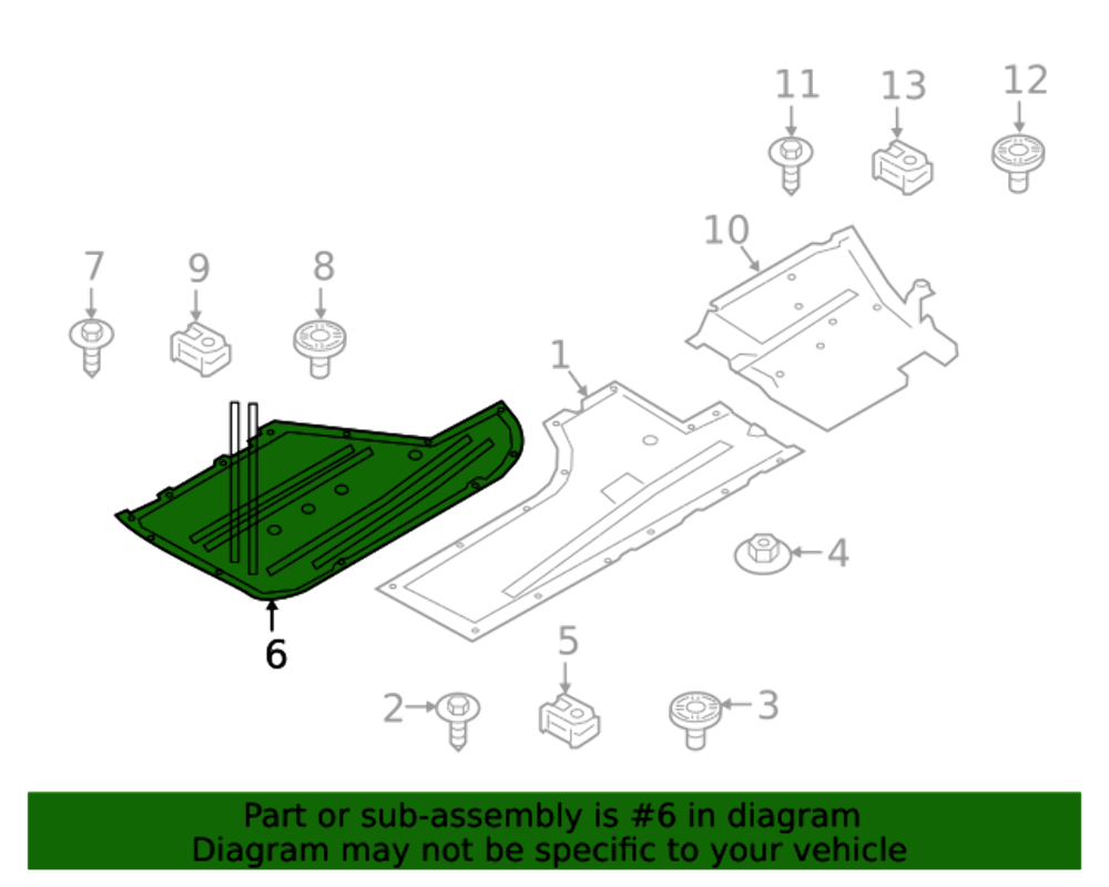 Genuine BMW Underfloor Coating Center (2019-2023) OE 51757340860 for ...