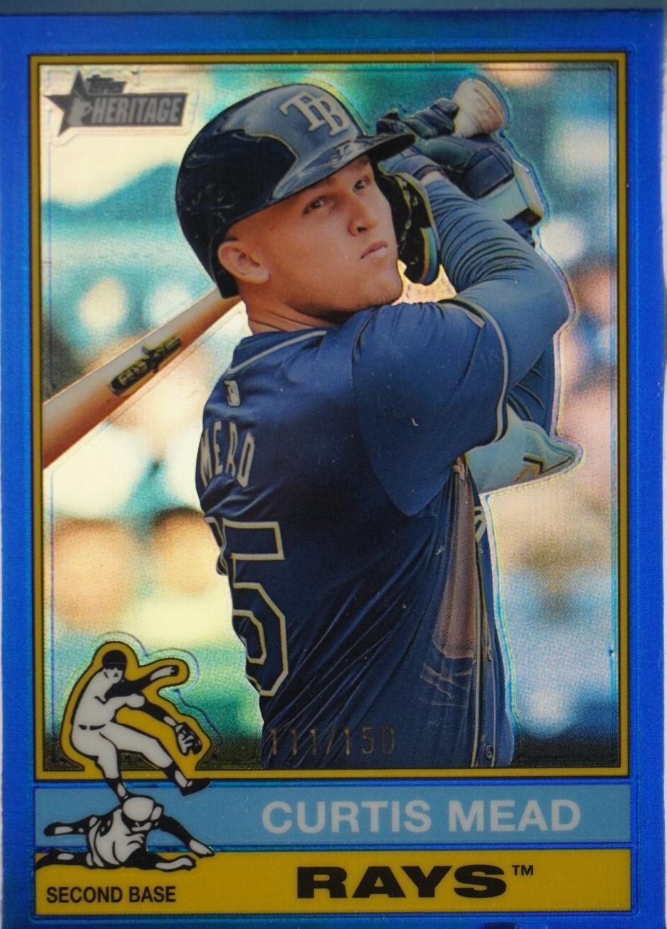 2025 Topps Heritage - Curtis Mead #326 Chrome Blue Border /150 for sale ...
