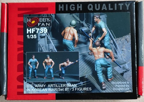 hobby fan 1/35 U.S. Army artillery in Korea War 3 figures Resin set B ...