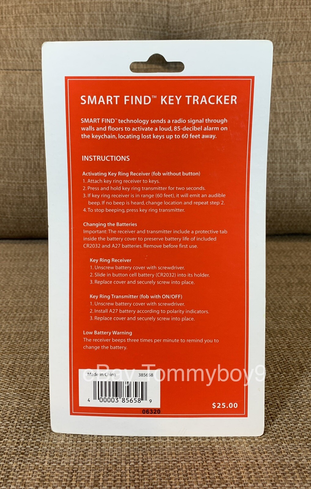 Brookstone Smart Find Key Tracker Locater Keychain Fob Alarm NEW SEALED ...